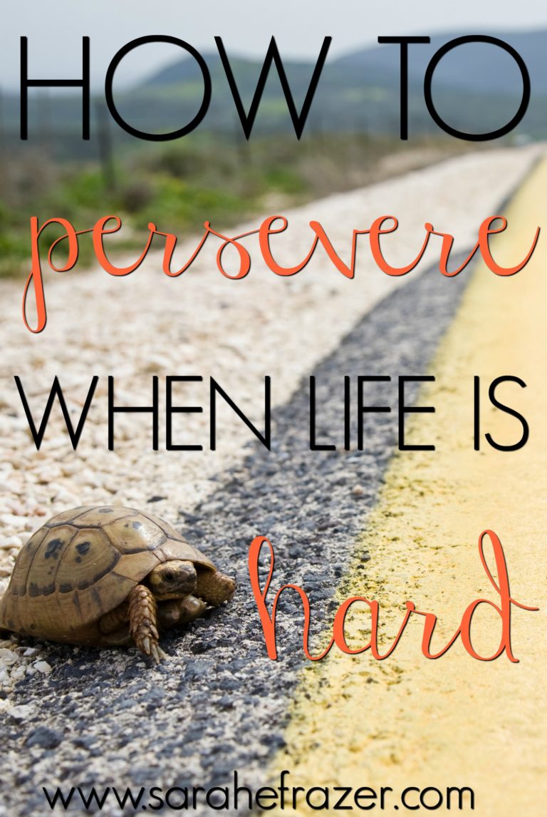 How to Persevere When Life is Hard - Sarah E. Frazer
