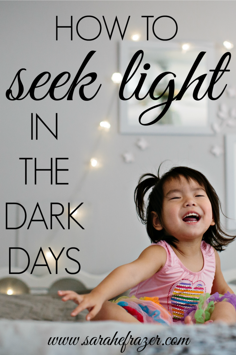 How to Seek Light, In the Dark Days - Sarah E. Frazer