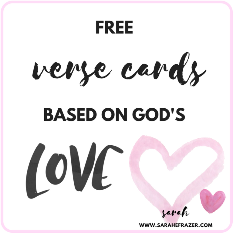 Free Verse Cards Based on God's Love - Sarah E. Frazer