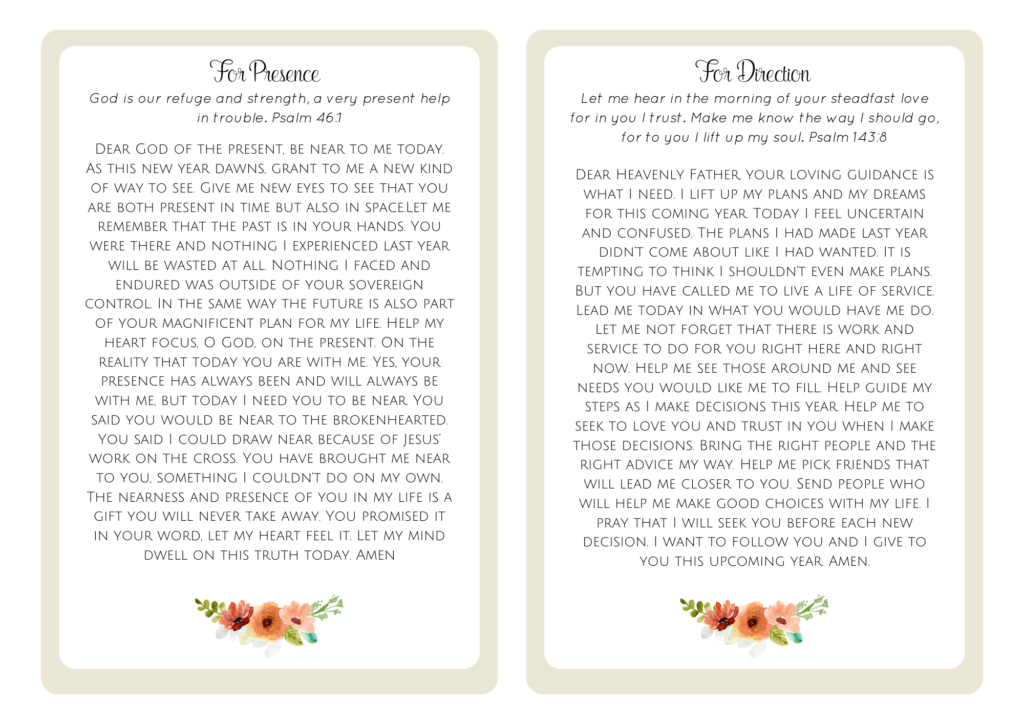 Printable Prayer Cards - Sarah E. Frazer