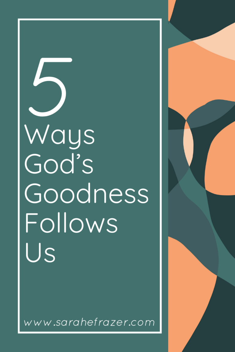 Five Ways God’s Goodness Follows Us - Sarah E. Frazer